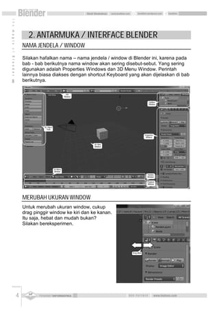 Tutorial Blender 3D Pengenalan Interface Fundamental | PDF
