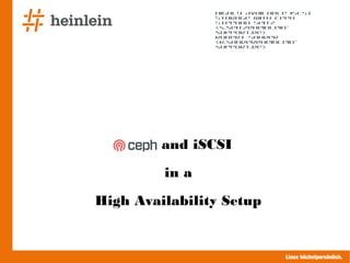 Ceph Day Berlin: Ceph and iSCSI in a high availability setup | PPT ...