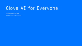 Clova AI for Everyone | PDF