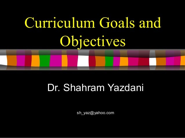 A 1 5 curriculum Goals And Objectives A 1 5 curriculum Goals And Objectives