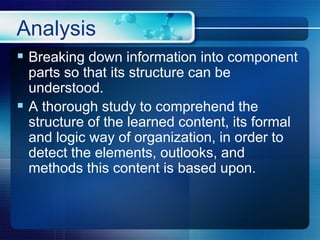 A 1-6-learning objectives -cognitive domain | PPT