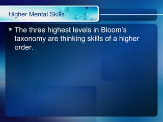 A 1-6-learning objectives -cognitive domain | PPT