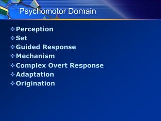 A 1-7-learning objectives -affective and psychomotor domain | PPTX