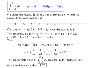 Approximate Integration | PPT