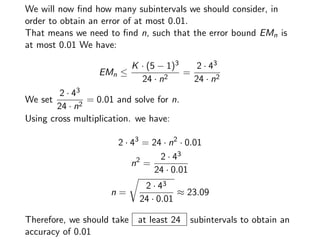 Approximate Integration | PPT
