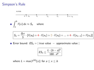 Approximate Integration | PPT