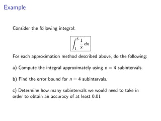 Approximate Integration | PPT