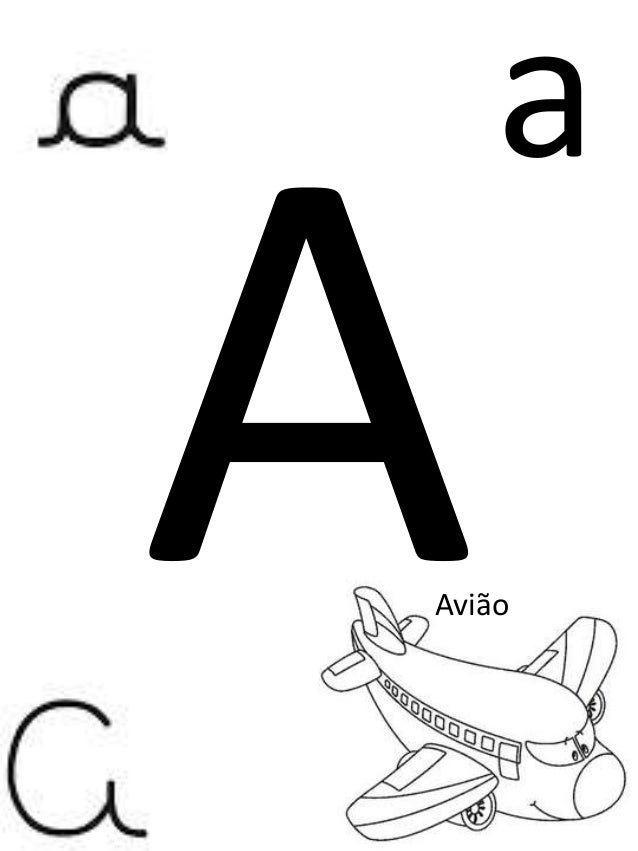 Alfabeto para colorir cursiva e letra de forma