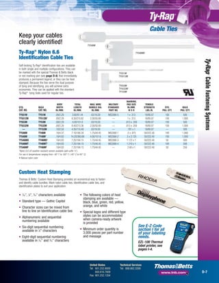 Thomas & Betts - Ty-Rap Cable Ties | PDF