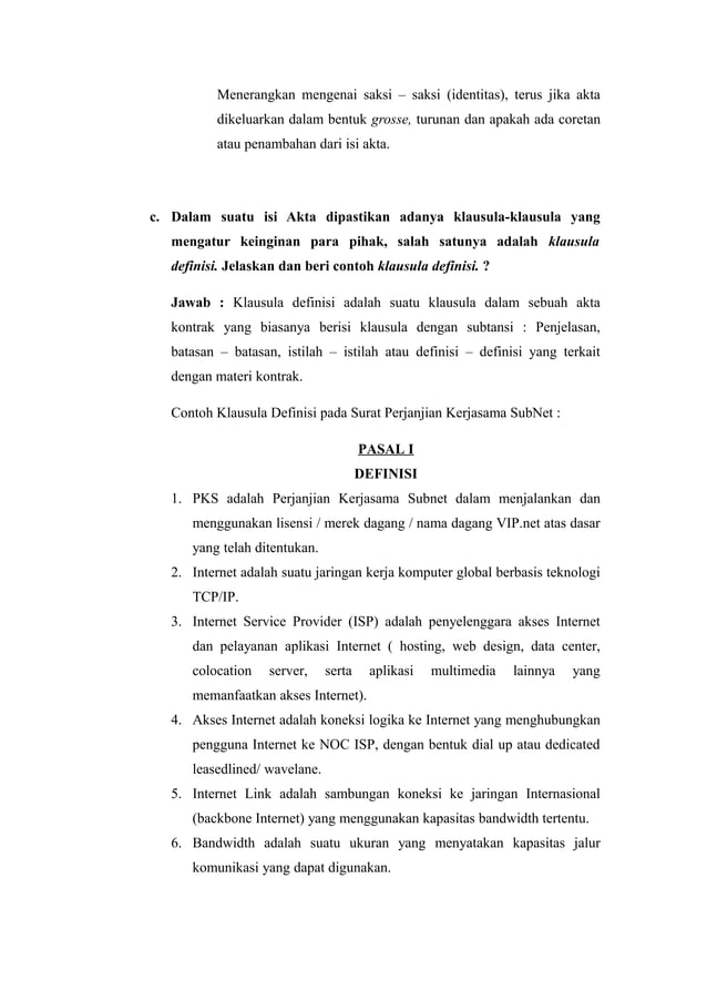 Tugas Kontrak Jawab Soal UTS | DOC