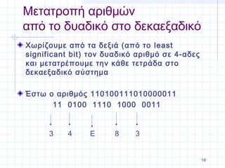Aριθμητικά συστήματα - ΜΕΤΑΤΡΟΠΕΣ | PPT