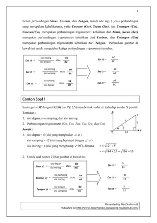 A.1. perbandingan trigonometri | PDF