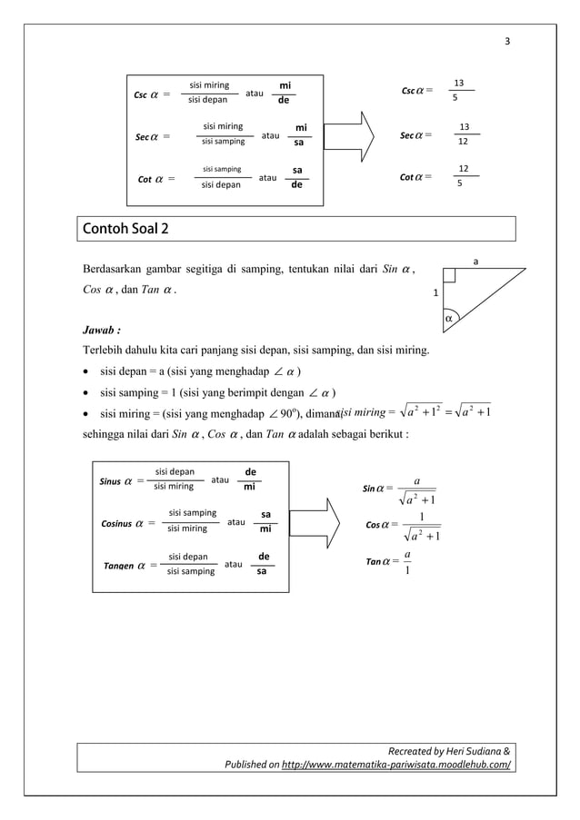 A.1. perbandingan trigonometri | PDF