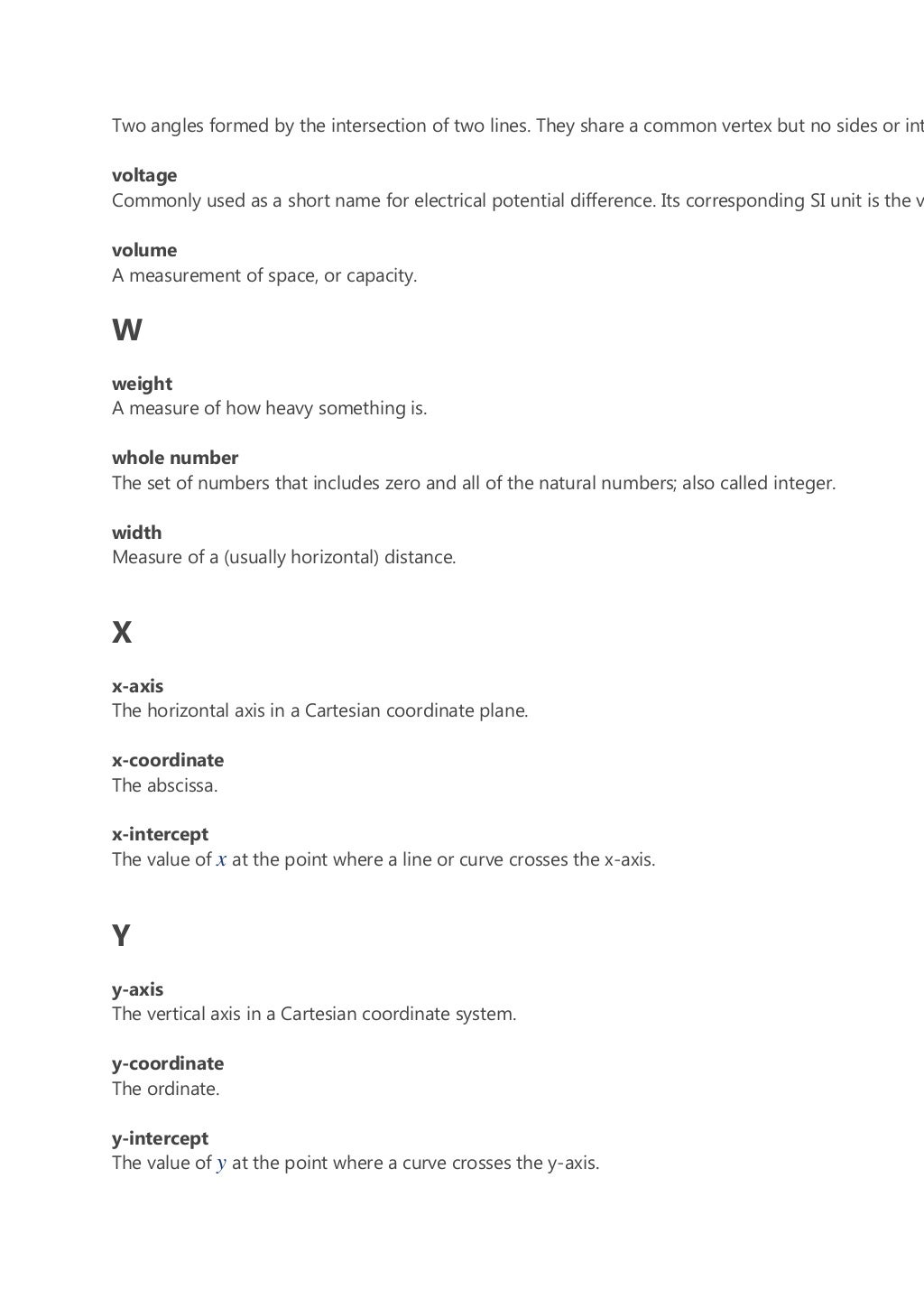 Math Glossary math-glossary
