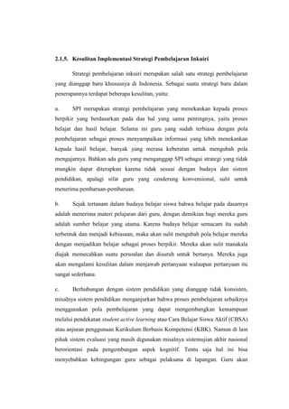 Perpustakaan sebagai Media dalam Implementasi Strategi Pembelajaran Inkuiri (SPI) pada ...