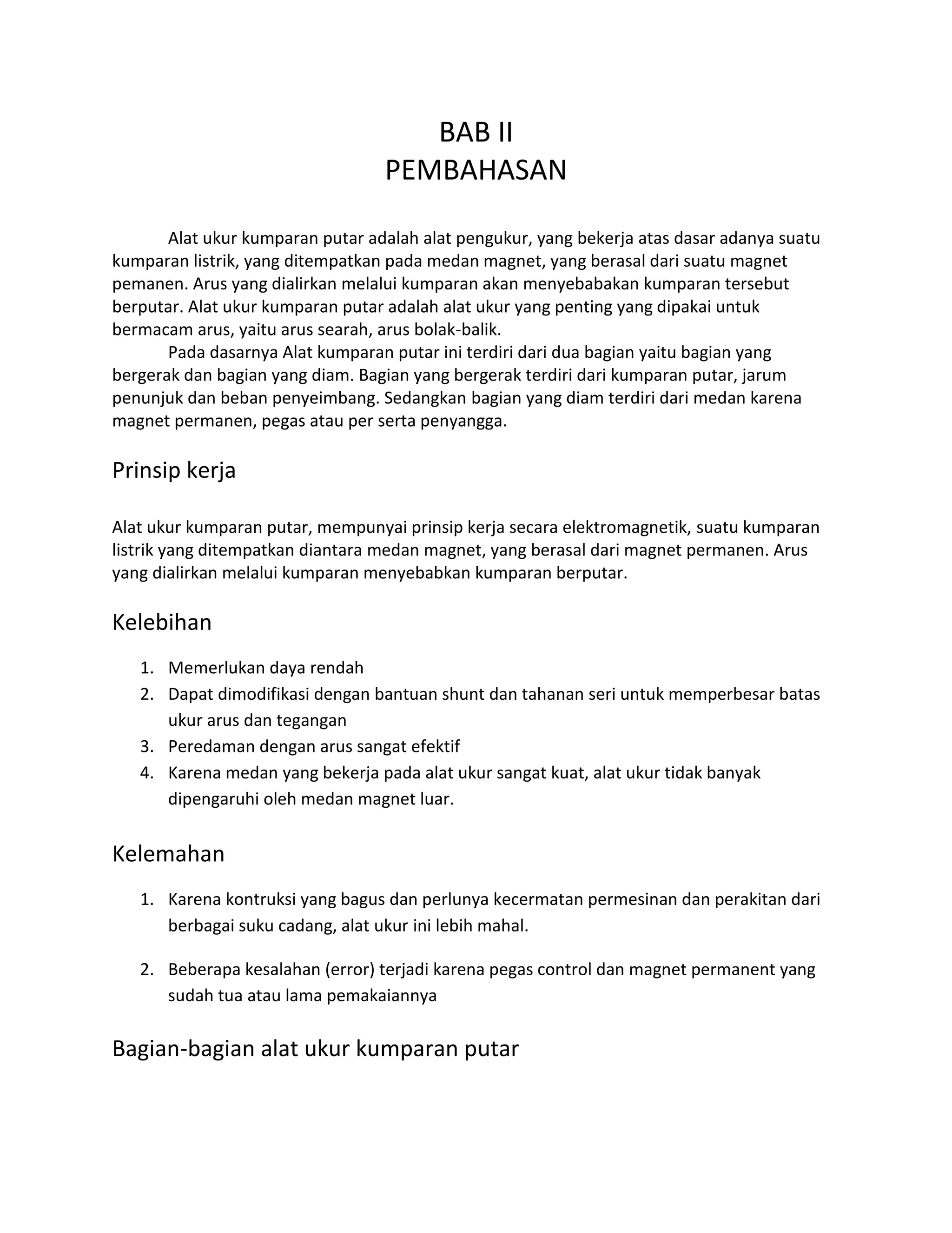 Alat ukur kumparan putar | DOCX