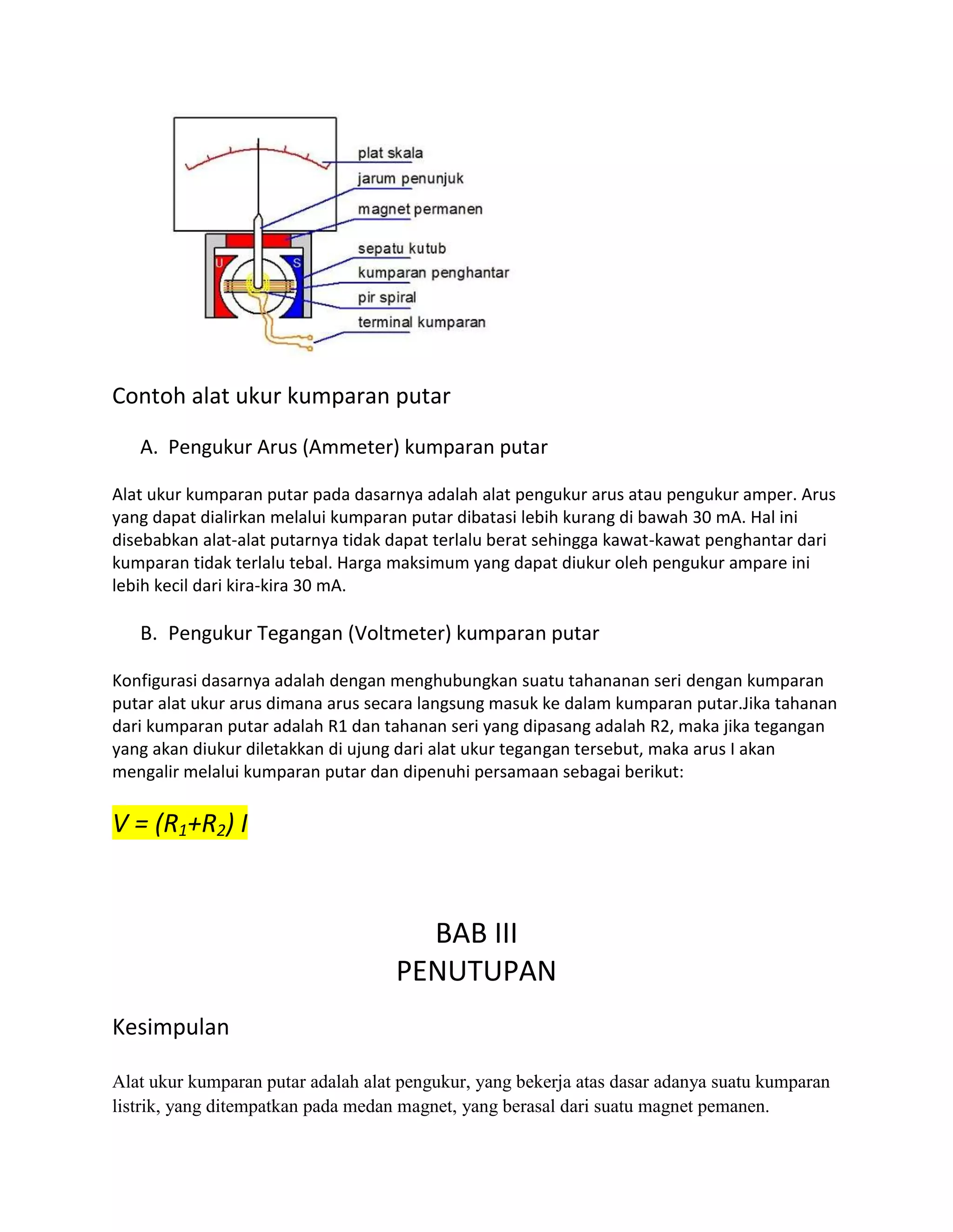Alat ukur kumparan putar | DOCX