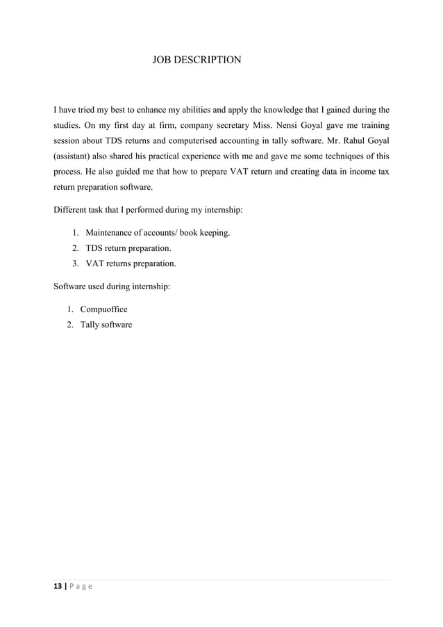 A.k.a & co. internship rpoject report | DOCX | Business Accounting ...