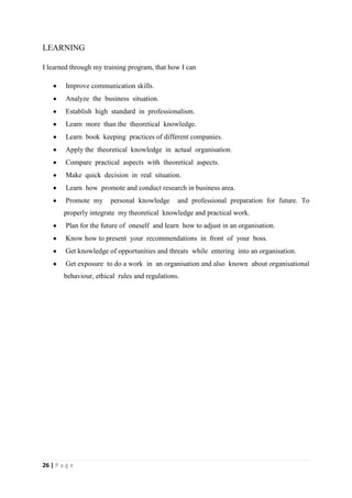 A.k.a & co. internship rpoject report | DOCX