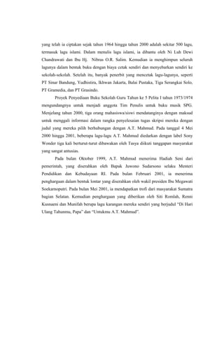 Sinopsis Biografi - A.t. mahmud meniti pelangi | DOC