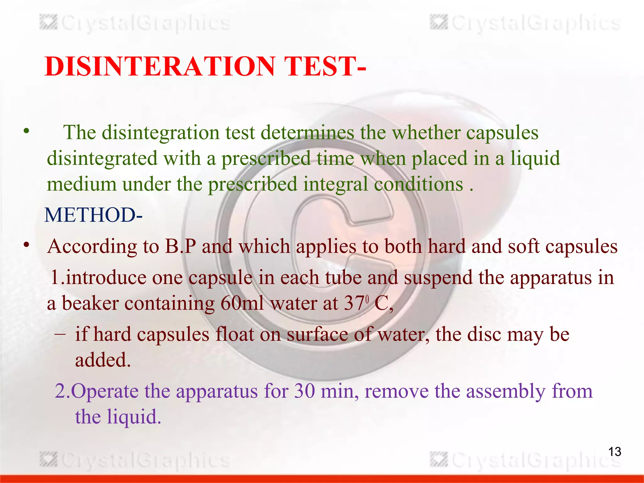 QUALITY CONTROL OF CAPSULES | PPT