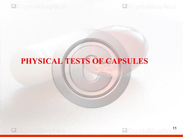 QUALITY CONTROL OF CAPSULES | PPT | Chemistry | Science