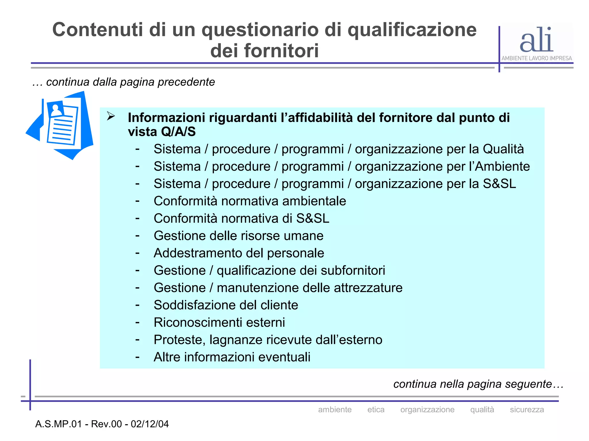 Gestione approvvigionamenti e fornitori | PPT