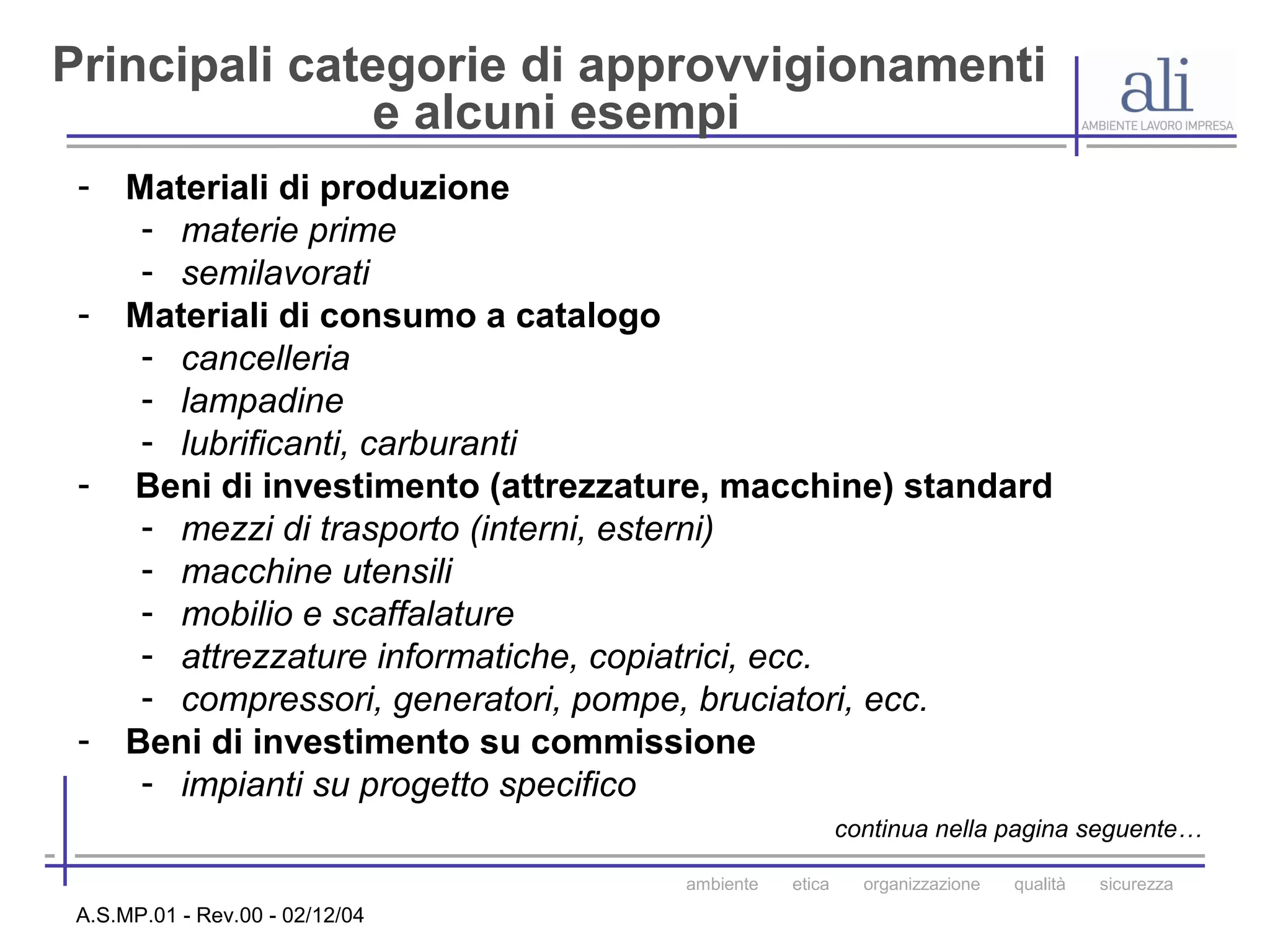 Gestione approvvigionamenti e fornitori | PPT