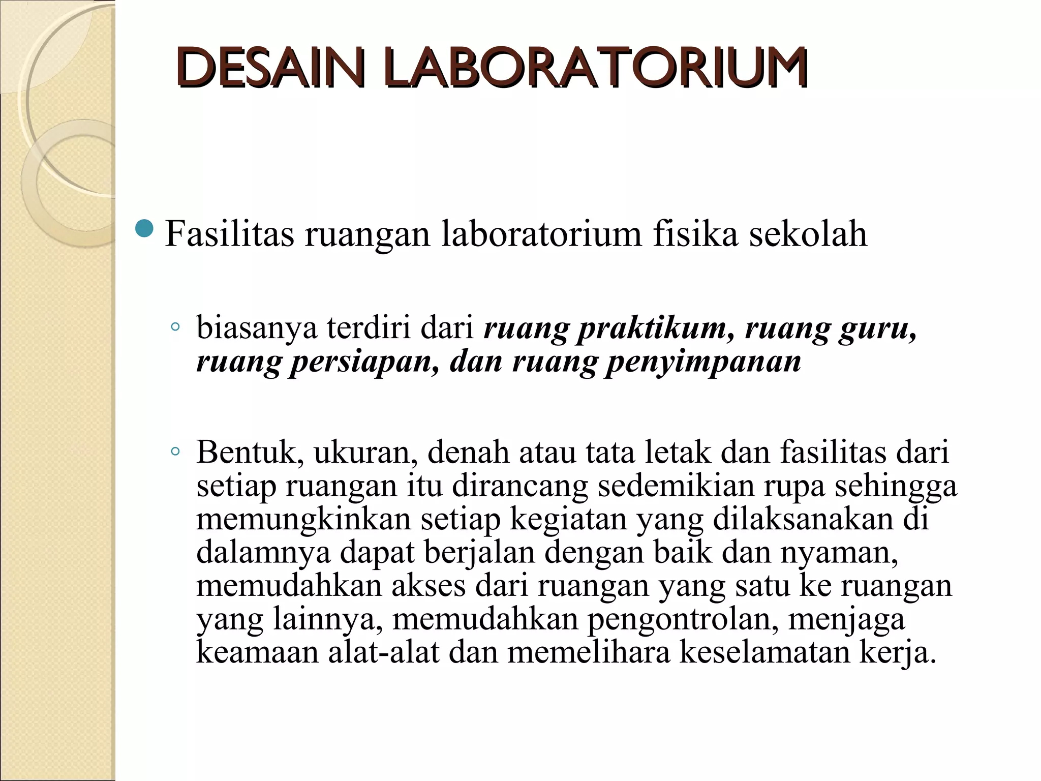 A. laboratorium fisika | PPT