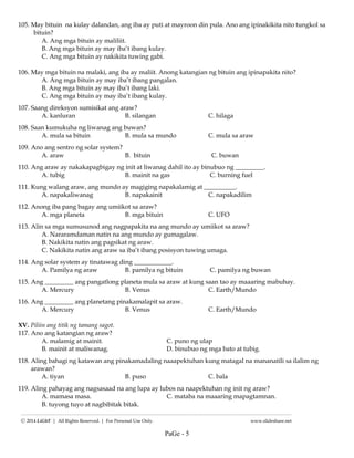 K to 12 SCIENCE Grade 3 (4th Quarter Summative QUIZ) | PDF