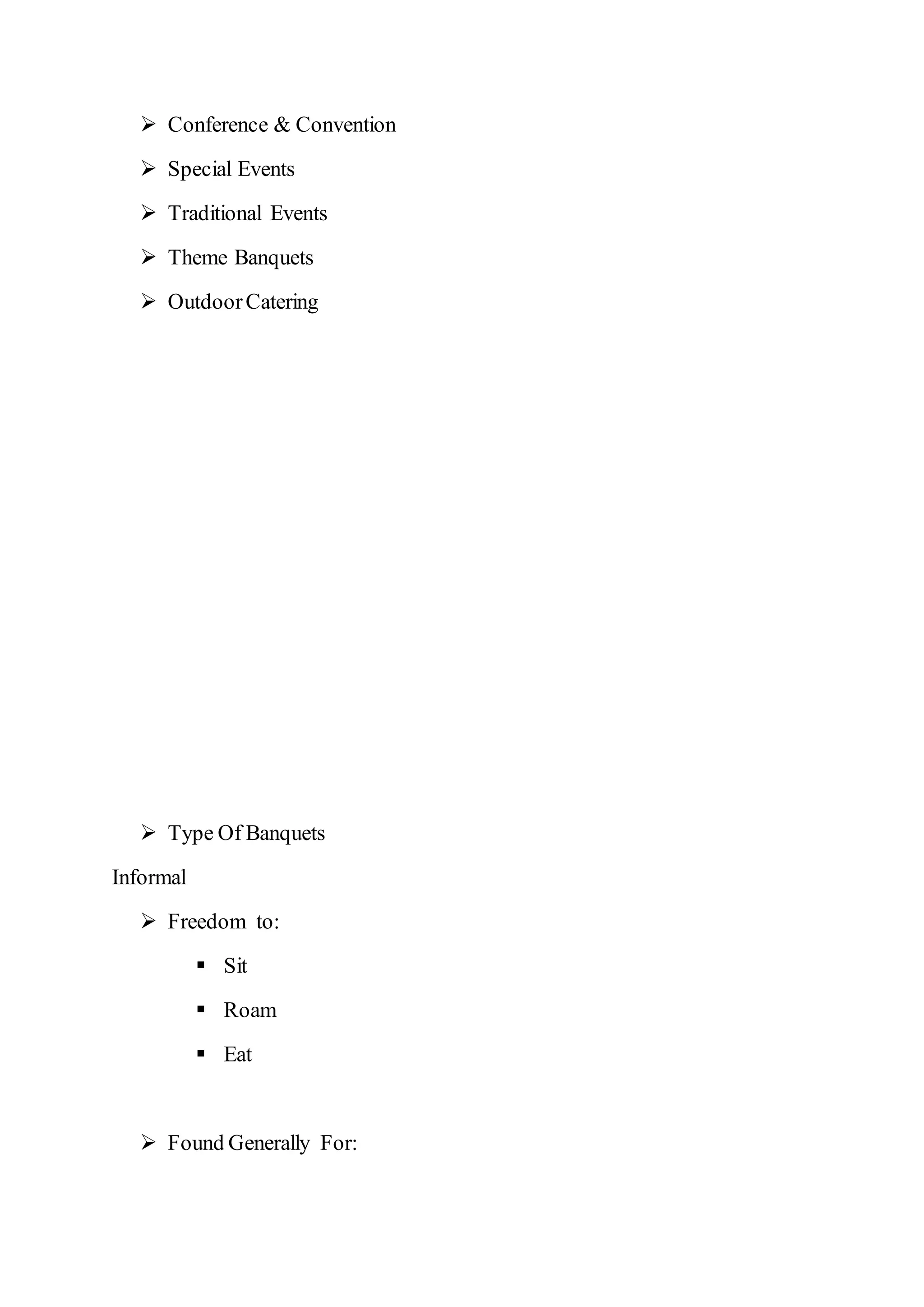 Banquets project report | DOCX