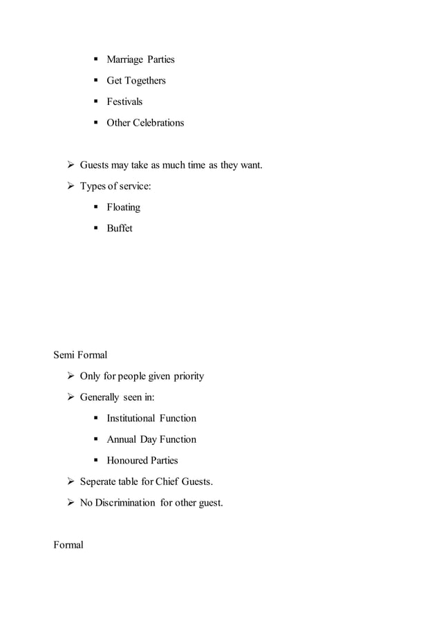 Banquets project report | DOCX