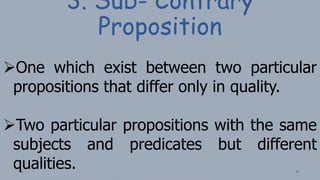 Logical Opposition (Social Philosophy and Logic) | PPTX