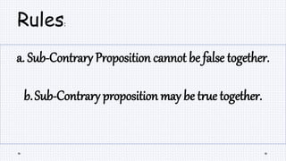 Logical Opposition (Social Philosophy and Logic) | PPTX