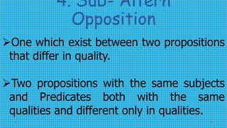 Logical Opposition (Social Philosophy and Logic) | PPTX