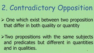 Logical Opposition (Social Philosophy and Logic) | PPTX