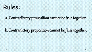 Logical Opposition (Social Philosophy and Logic) | PPTX