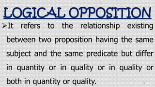 Logical Opposition (Social Philosophy and Logic) | PPT