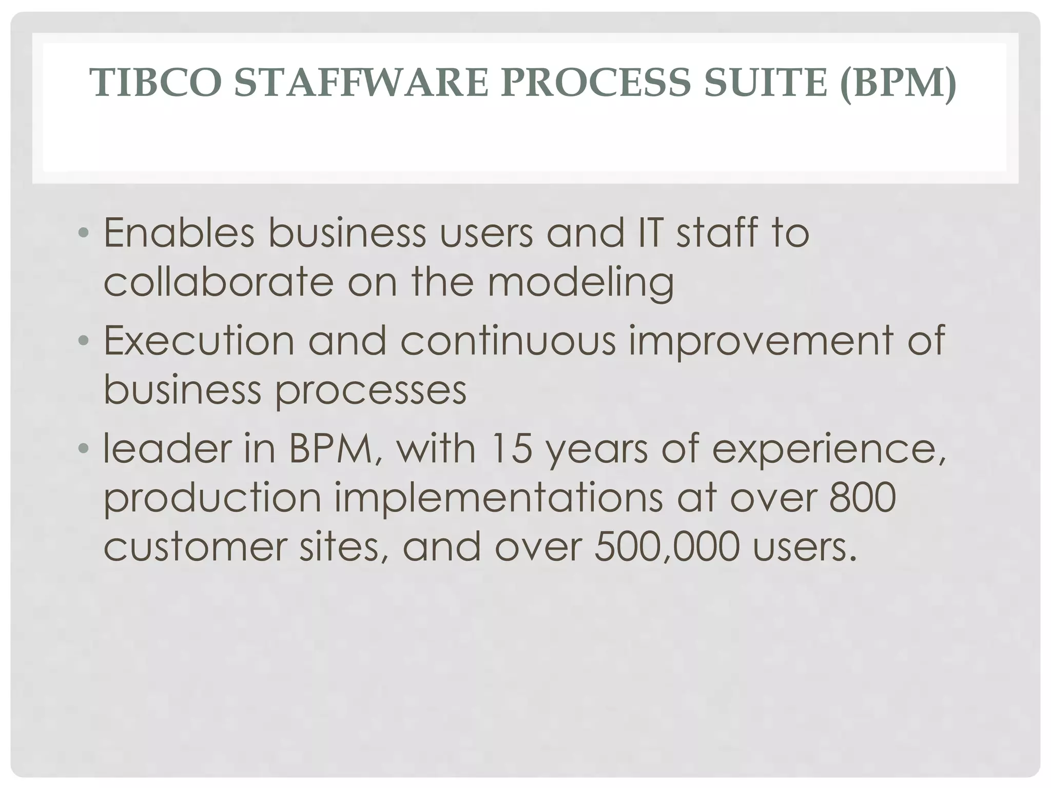 What is tibco. Look at an introduction to tibco software | PPTX