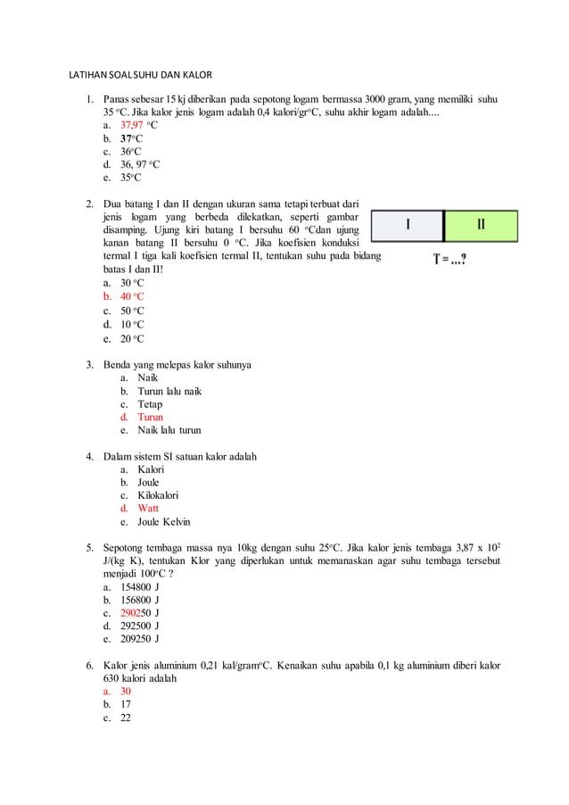 A. latihan soal suhu dan kalor | PDF