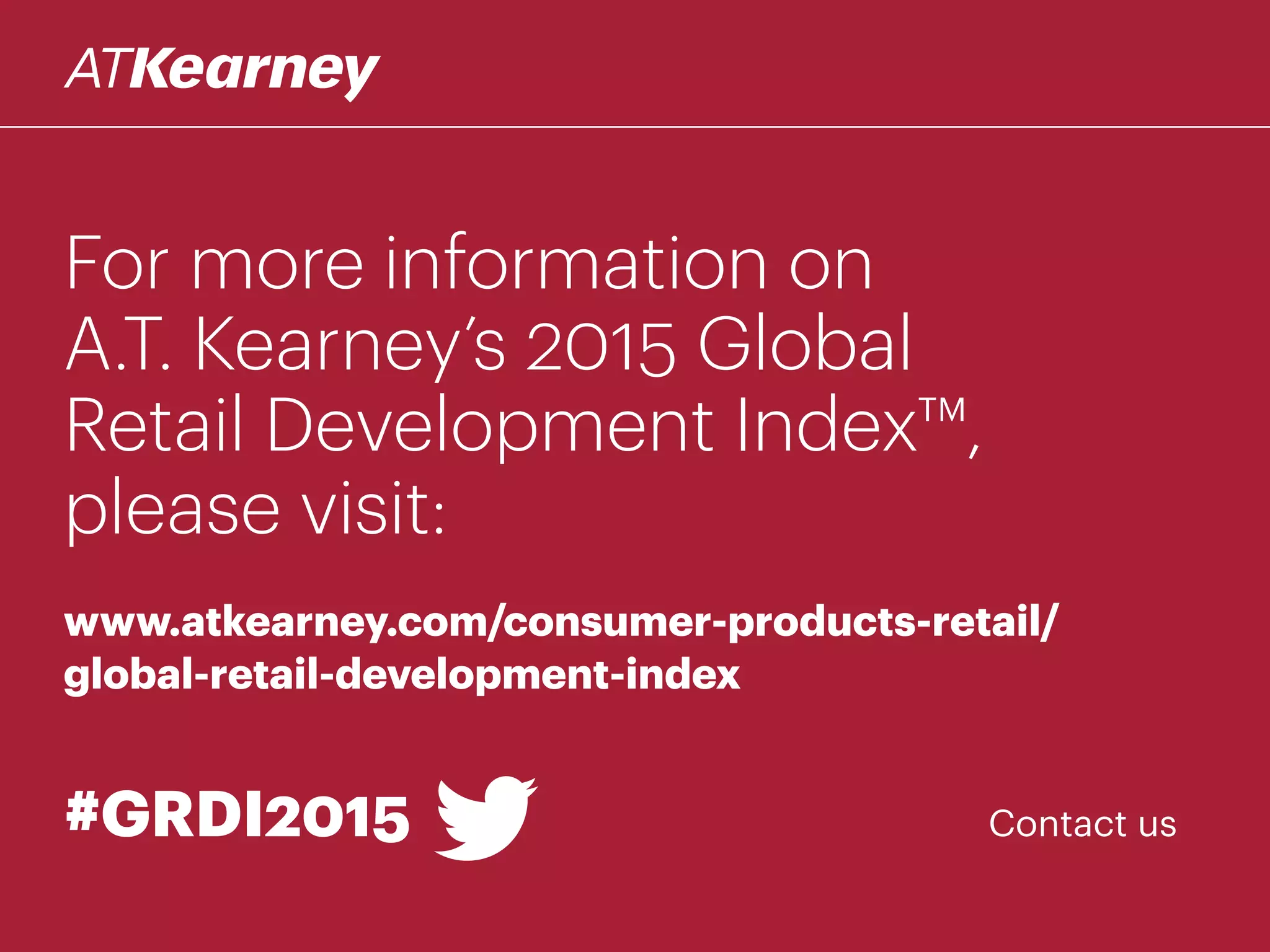 Global Retail Development Index 2015 | A.T. Kearney | PDF