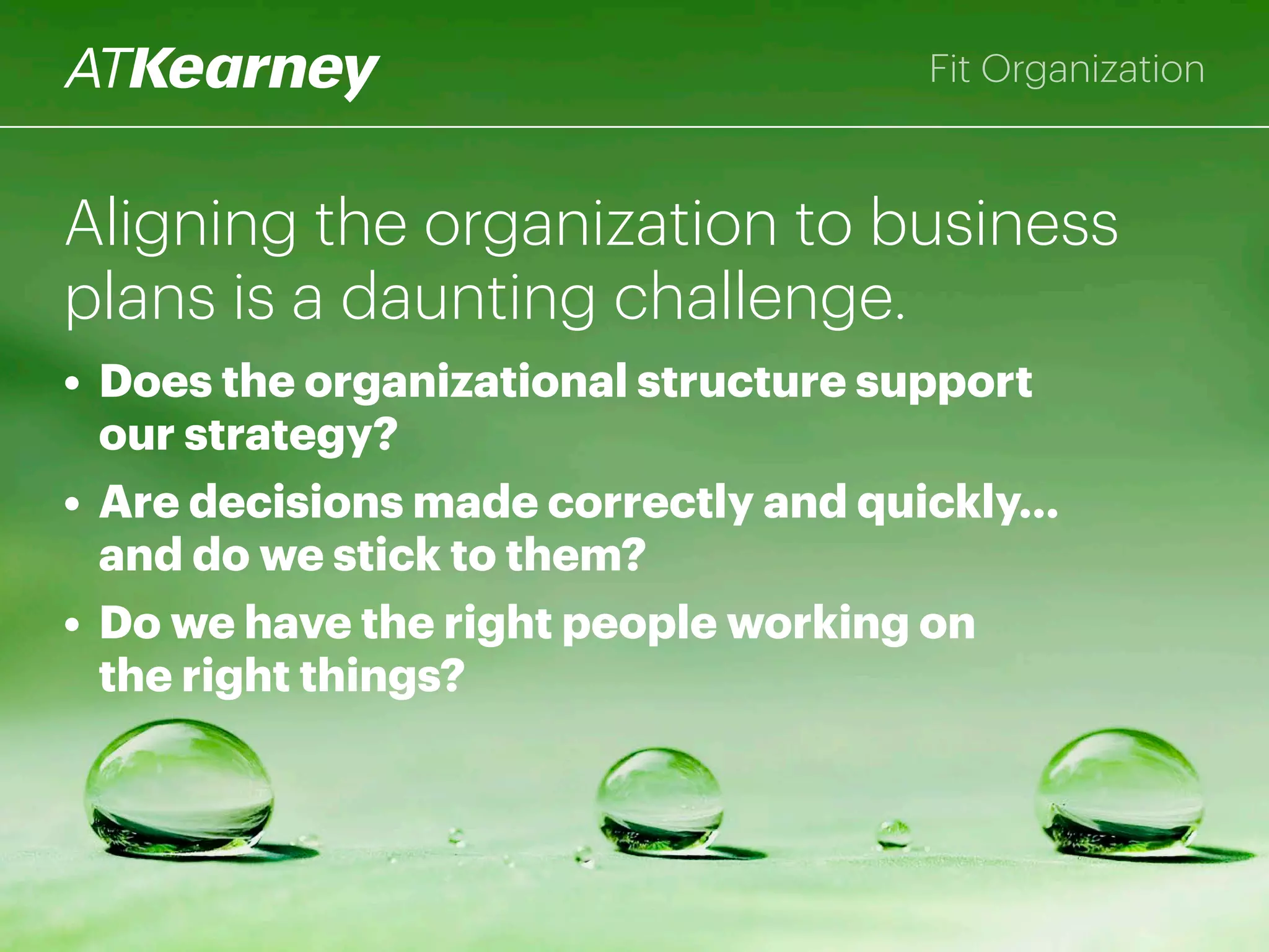 Fit Organization | A.T. Kearney | PDF