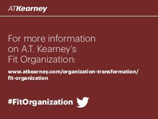 Fit Organization | A.T. Kearney | PDF
