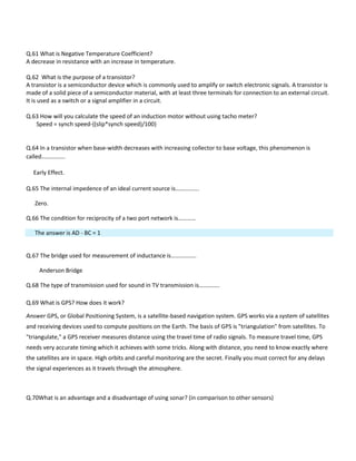 instrumentation interview questions | PDF