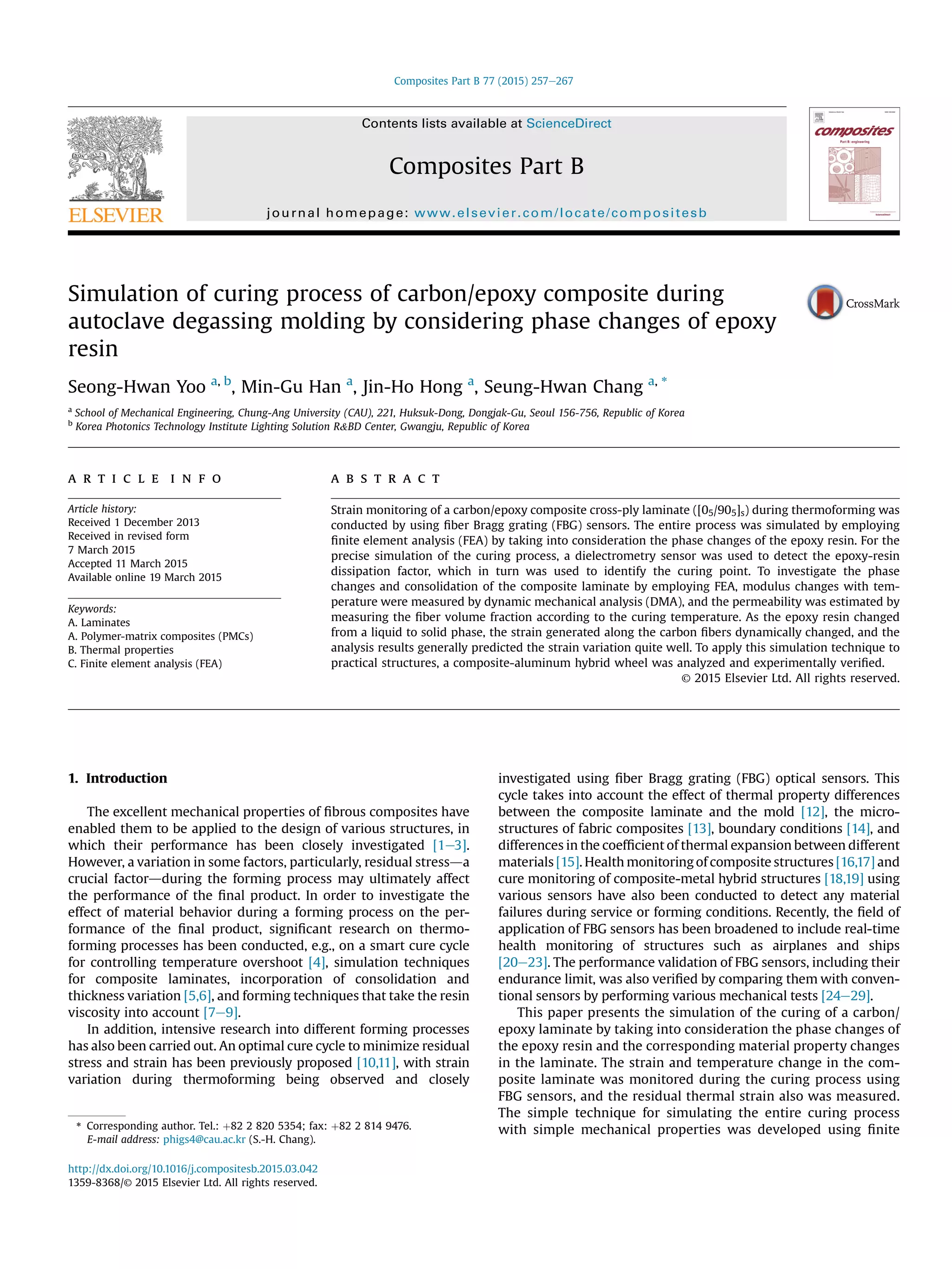 Simulation of curing process of carbon/epoxy composite during autoclave ...