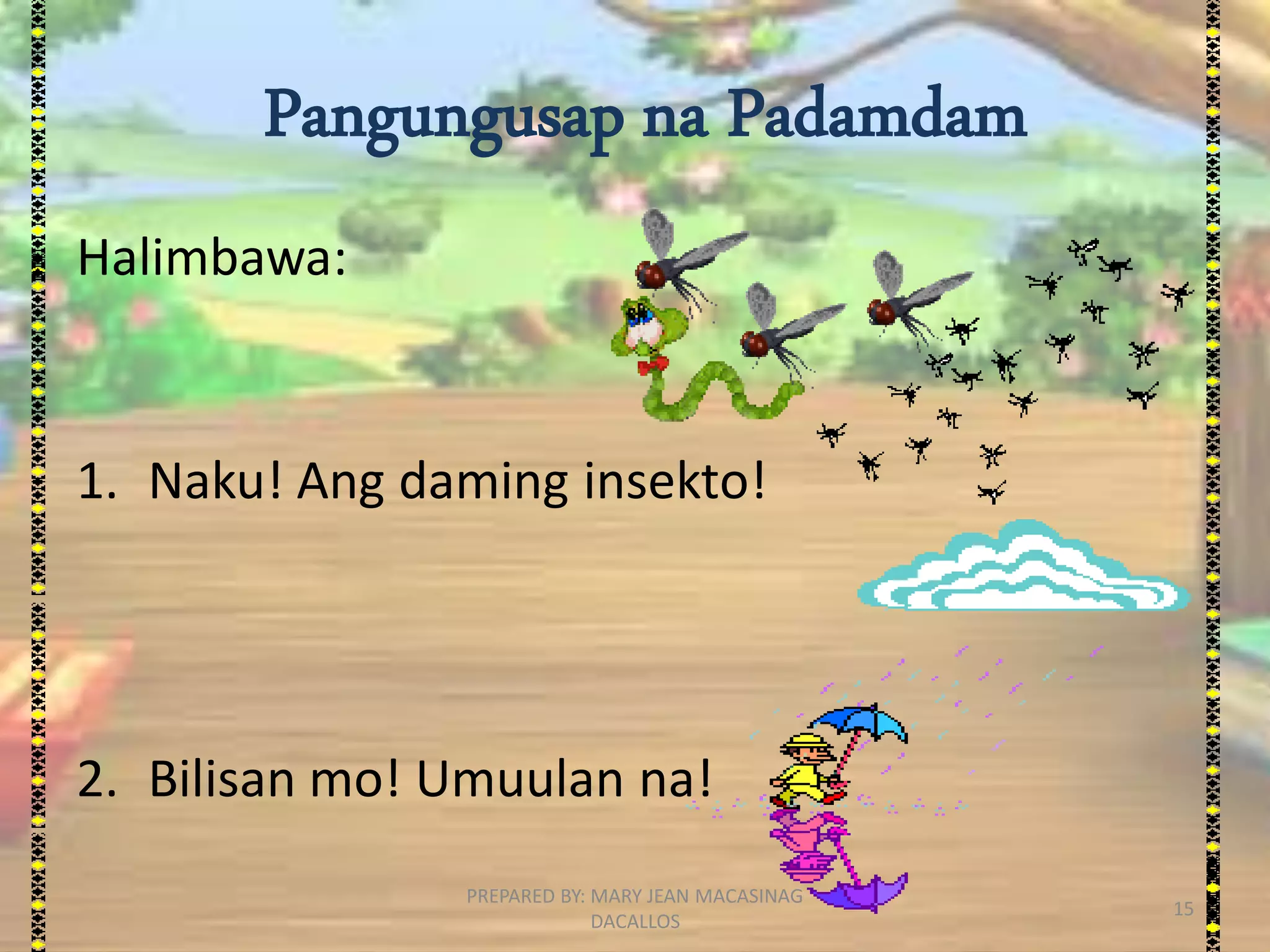 URI NG PANGUNGUSAP AYON SA GAMIT- FILIPINO GRADE 4 | PDF