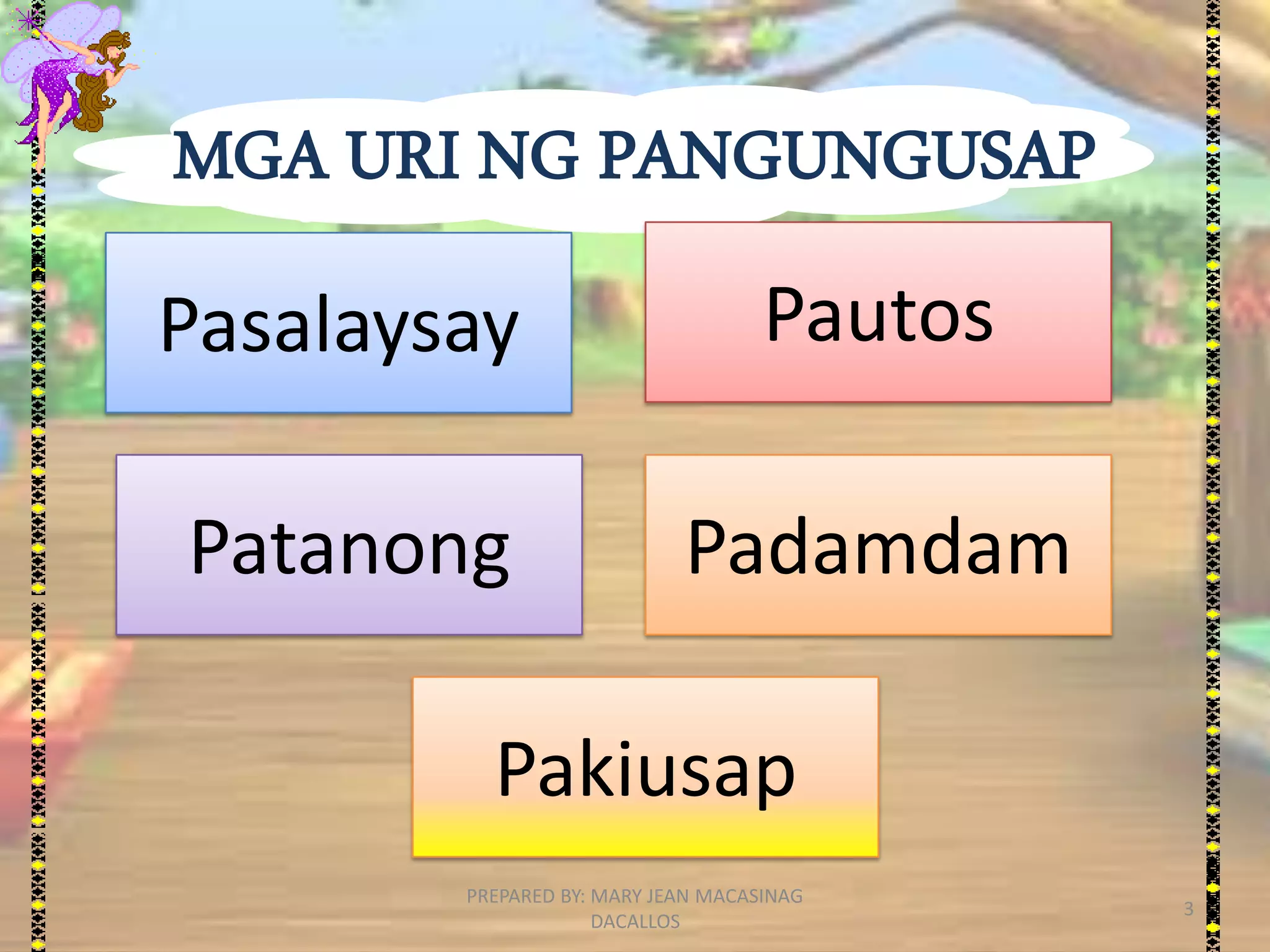 URI NG PANGUNGUSAP AYON SA GAMIT- FILIPINO GRADE 4 | PDF URI NG PANGUNGUSAP AYON SA GAMIT- FILIPINO GRADE 4 | PDF