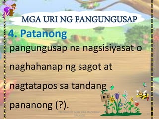 URI NG PANGUNGUSAP AYON SA GAMIT- FILIPINO GRADE 4 | PDF