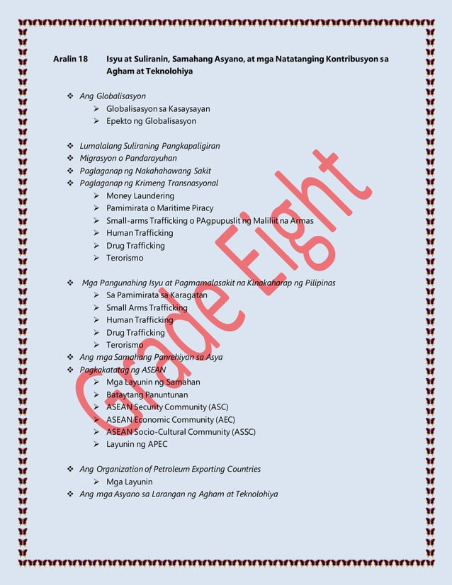 A.P 8 - Course Outline