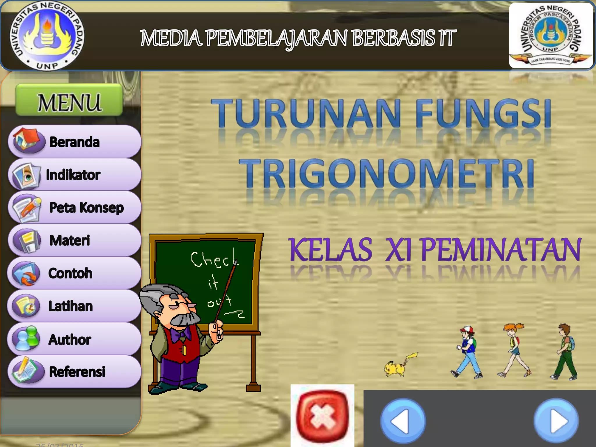 MEDIA PEMBELAJARAN MATEMATIKA TURUNAN FUNGSI TRIGONOMETRI | PPTX